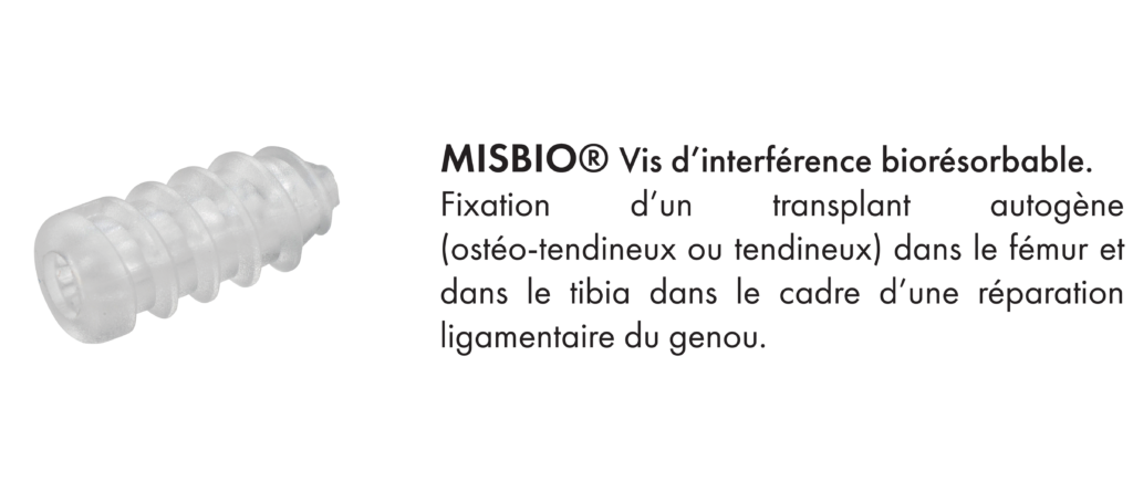 Vis d'interférence biorésorbable MISBIO® - Orthomed